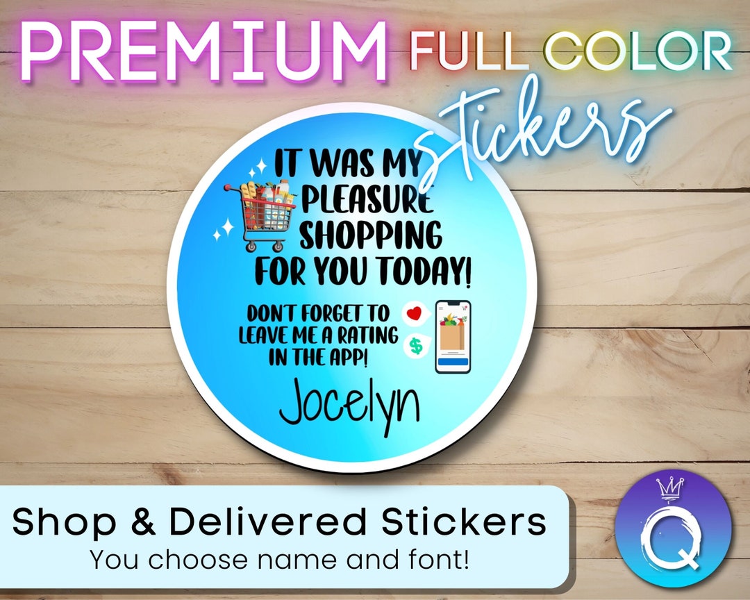 New! Grocery Shop & Delivery Stickers for Gig Workers Custom ...