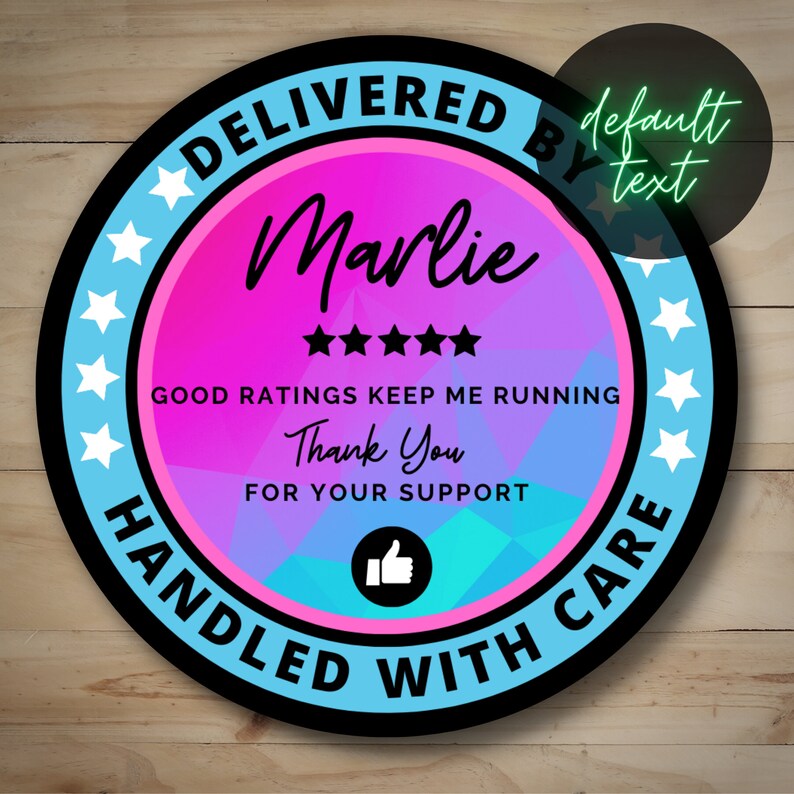 Delivery Stickers for Independent Contractor Custom Personalized Name ...