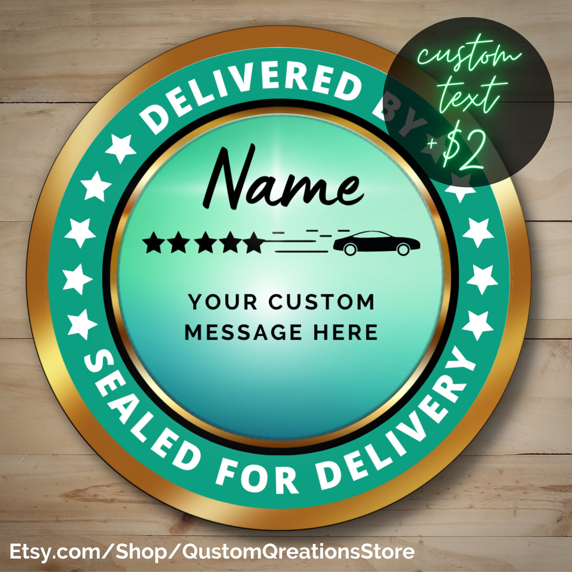Delivery Stickers for Independent Contractor Custom Personalized 2 ...