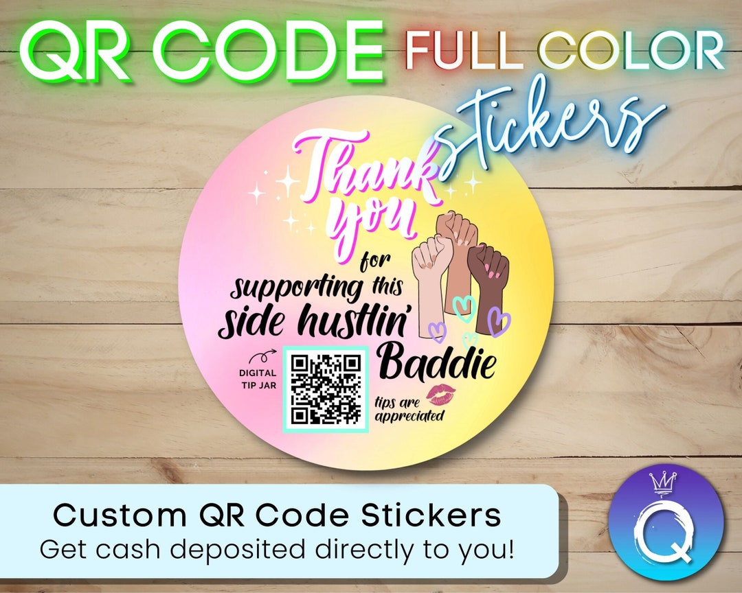 QR Code Stickers for Gig Workers, Side Hustle, Small Business, Qr Code ...