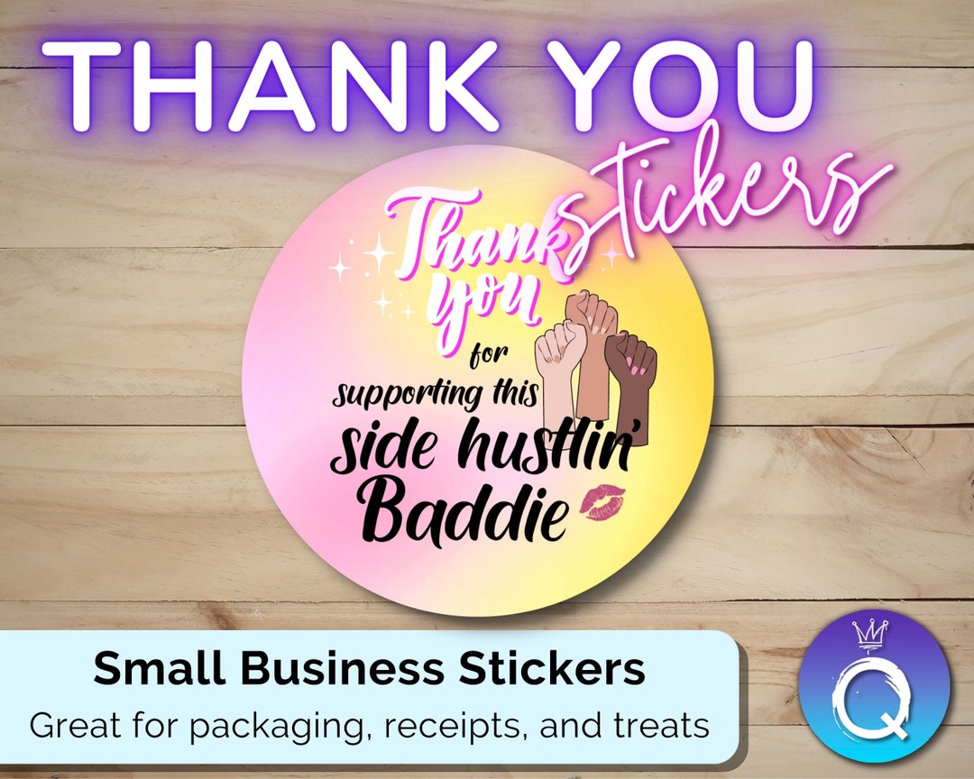 Thank You Stickers for Gig Workers, Small Business, Side Hustle ...