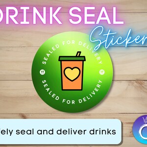 Drink Seal Stickers for Gig Workers | Beverage Stickers | Drivers for ...
