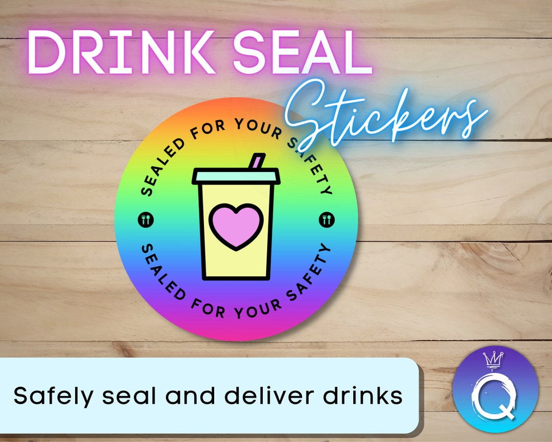 Drink Seal Stickers for Gig Workers | Beverage Stickers | Drivers for ...