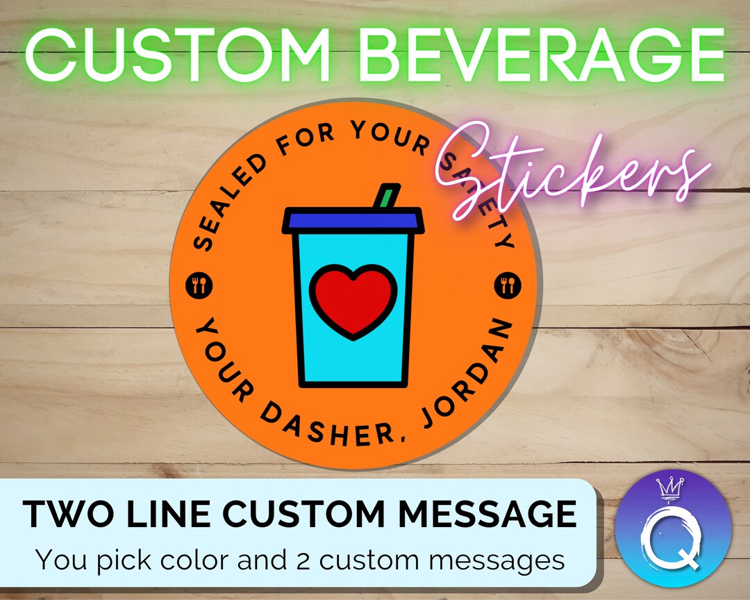 Custom Beverage Stickers for Independent Contractor & Gig Workers ...