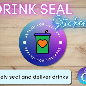 Drink Seal Stickers for Gig Workers | Beverage Stickers | Drivers for ...