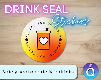 Drink Seal Stickers for Gig Workers | Beverage Stickers | Drivers for ...