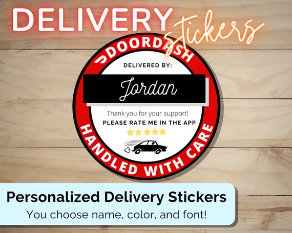 Food Delivery Stickers for Independent Contractor Custom - Etsy