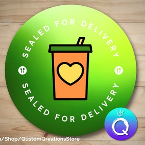 Drink Seal Stickers for Gig Workers | Beverage Stickers | Drivers for ...