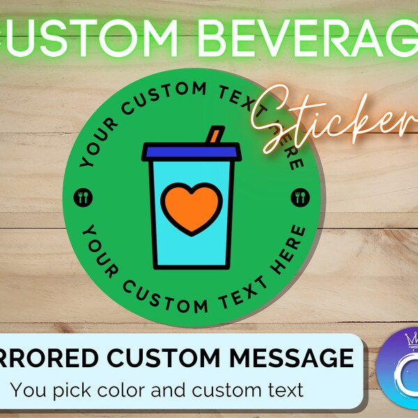 Custom Drink Cup Stickers - Etsy