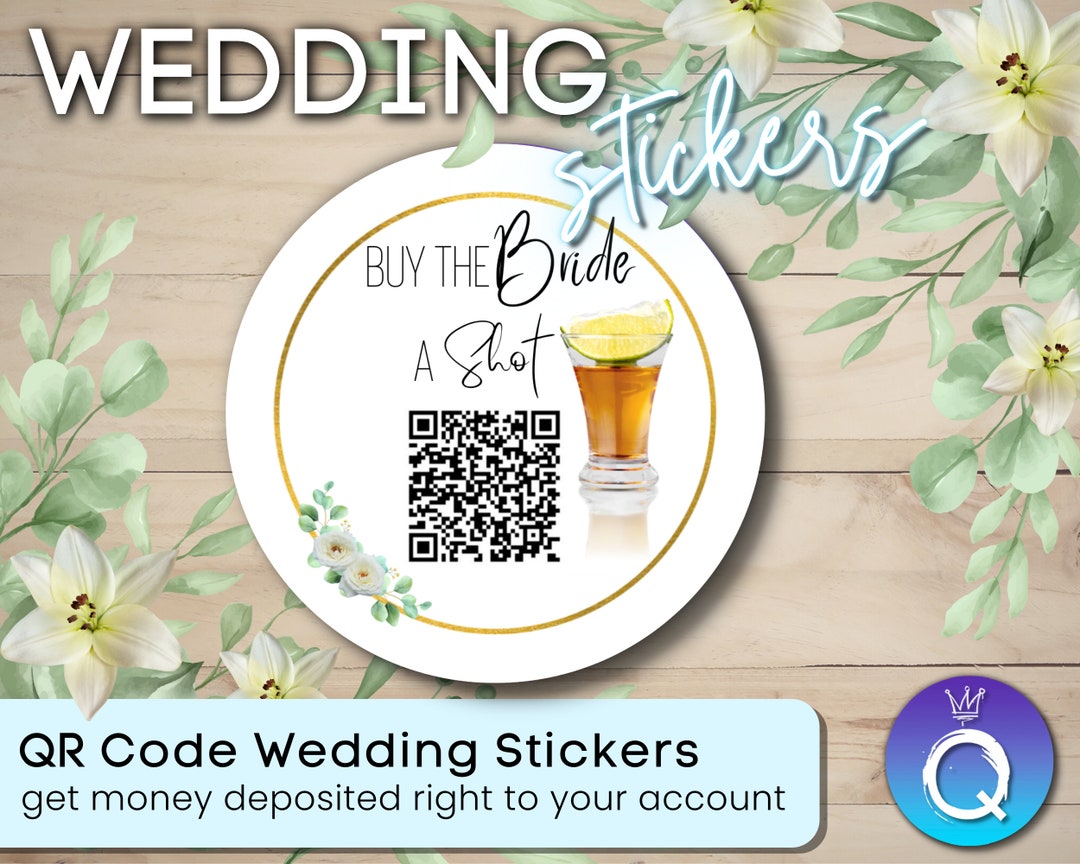QR Code Tip Wedding Stickers | Get Tips Sent Directly to Your Account ...