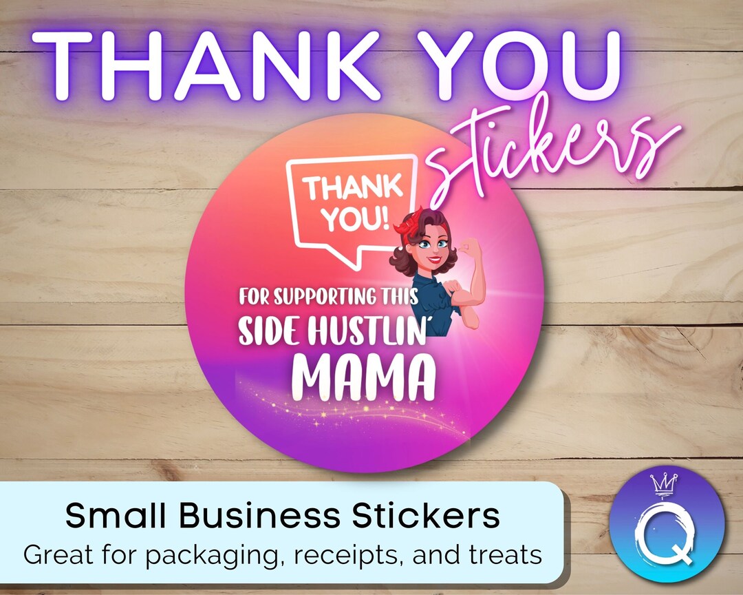 Thank You Stickers for Gig Workers, Small Business, Side Hustle ...