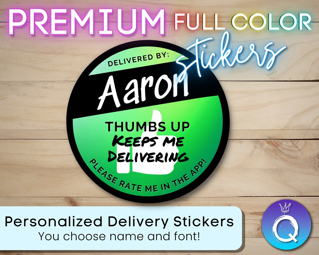 Uber Eats Delivery Stickers for Gig Workers. Custom Personalized Uber ...