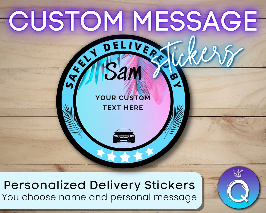 Custom Delivery Stickers for Gig Workers of Doordash, Uber Eats, Shipt ...