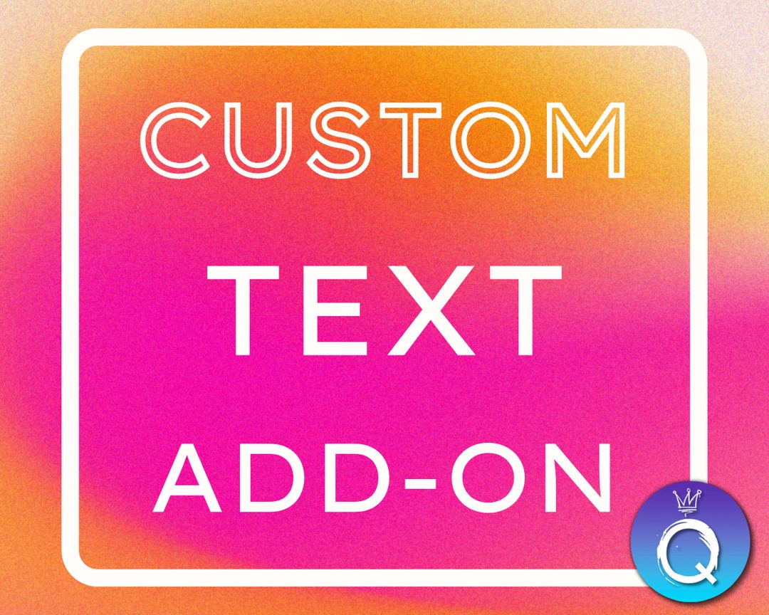 Custom Text ADD-ON to Sticker Order - Etsy