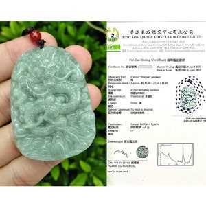 Jade Dragon Necklace, Green Jade Year of the Dragon Pendant Statue ...