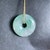 Small Pi Bi Jade Stone, Real Icy Green Jade, Round Charm Necklace, Disc ...