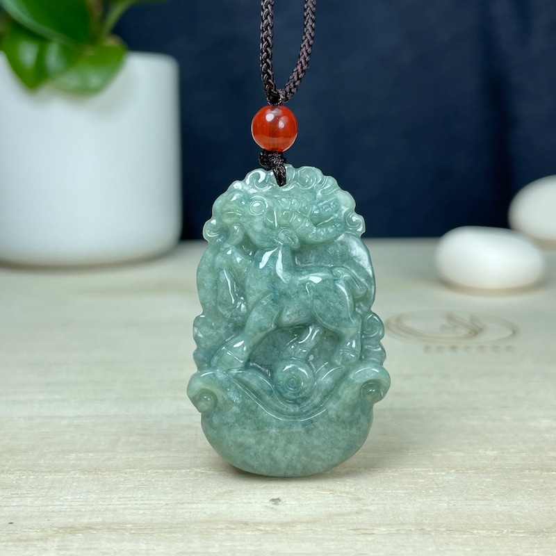 Jade Goat Pendant Bracelet - Etsy