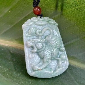 Real Jade Tiger Necklace Chinese Zodiac Year of Tiger Charm - Etsy