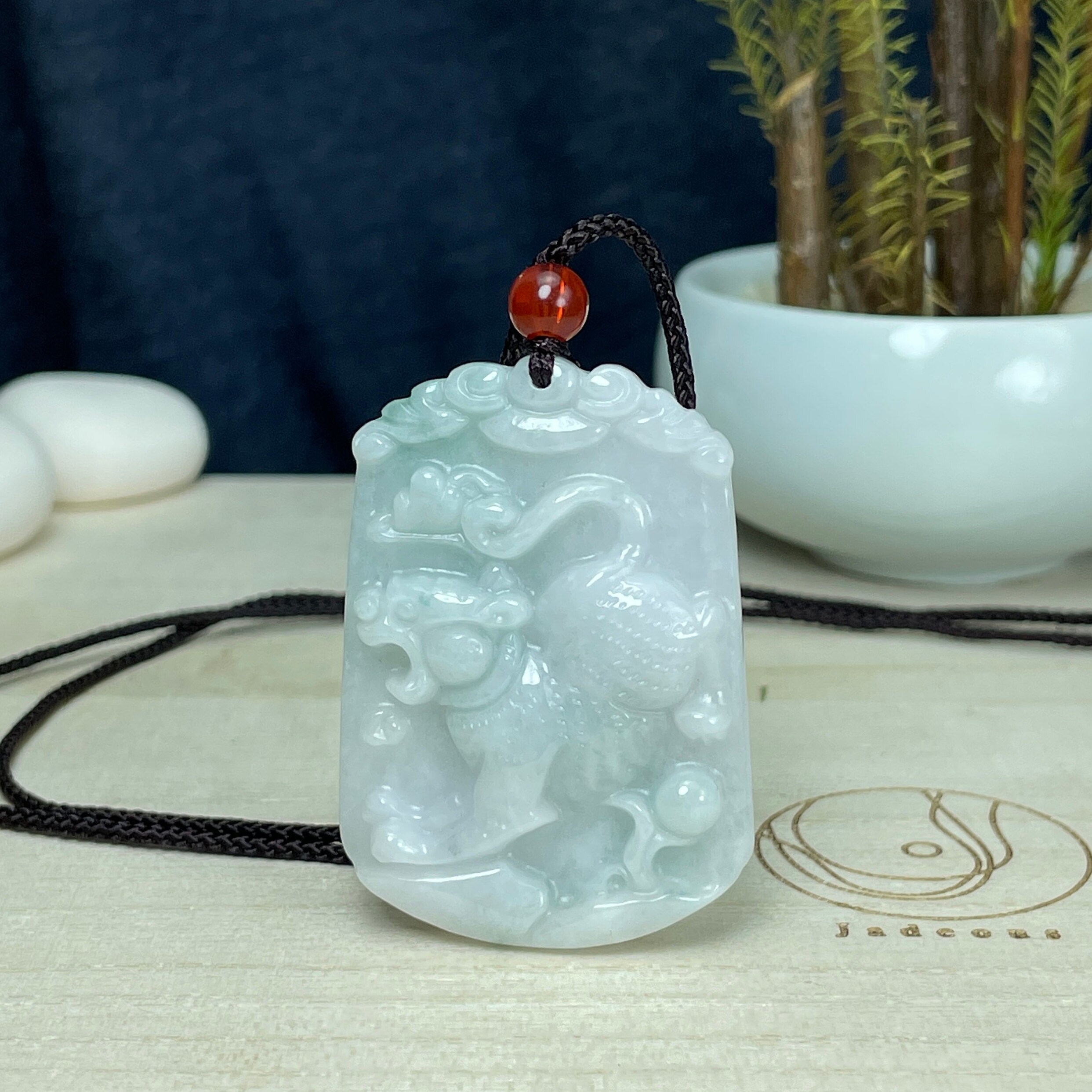 Real Jade Tiger Necklace, Chinese Zodiac Year of Tiger Charm ...