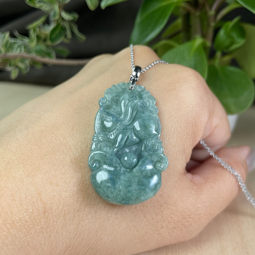 Real Jade Rabbit Necklace, Year of the Bunny Pendant, Chinese Zodiac ...
