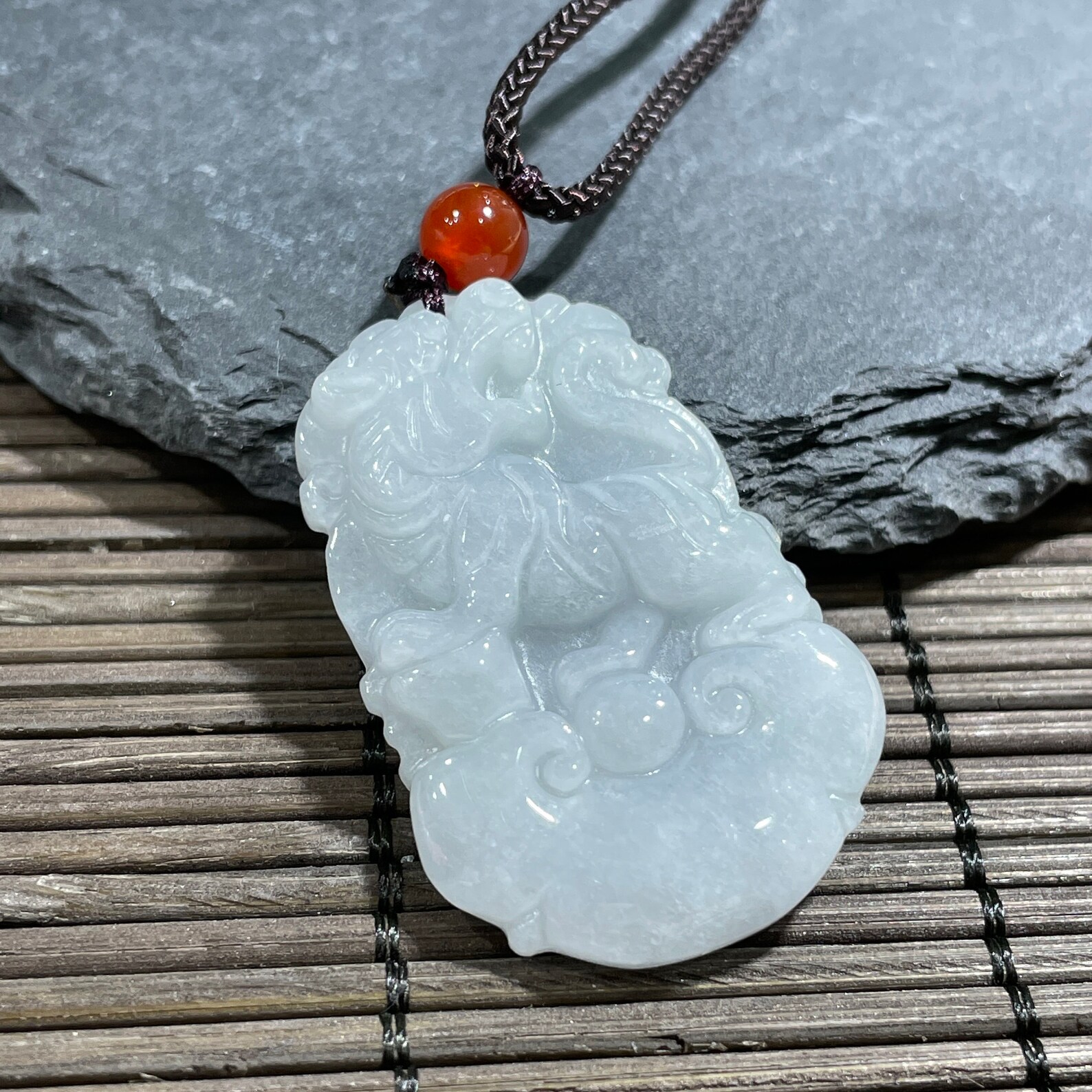 Real Green Jade Tiger Necklace Chinese Zodiac Year of Tiger - Etsy