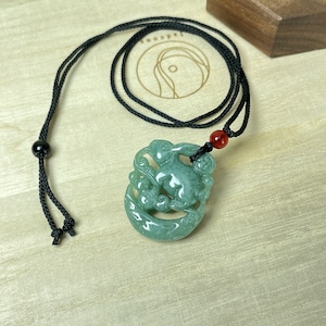 Year of the Rabbit 2023, Real Jade Bunny Chinese Zodiac Rabbit Pendant ...