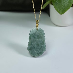 Jade Rabbit Pendant Necklace, Year of the Rabbit Hare Bunny, Chinese ...