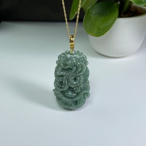 Jade Snake Pendant Necklace, Year of the Snake 2025, Chinese Zodiac ...