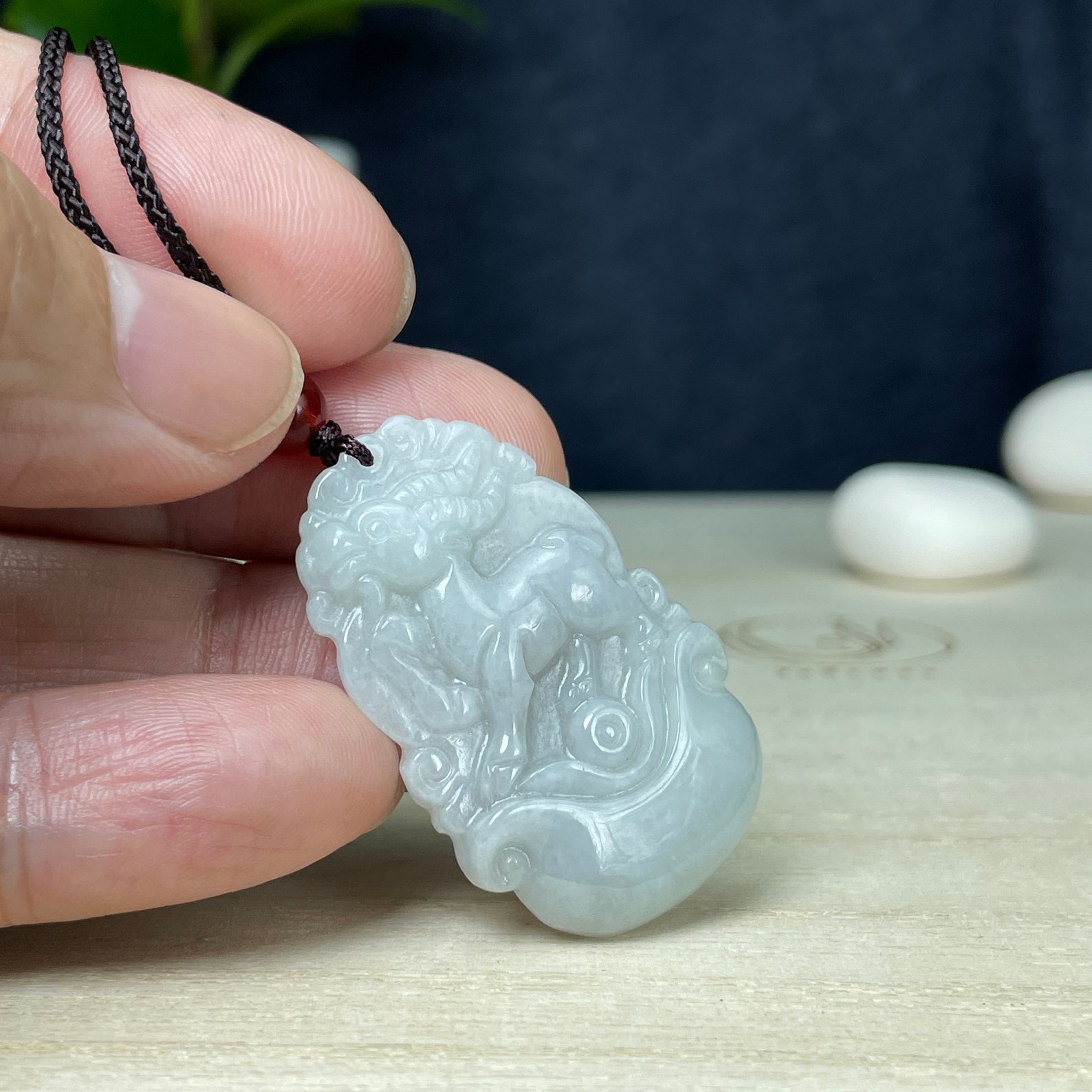 Real Jade Goat Pendant, Chinese Zodiac Year of Sheep Lamb Charm ...