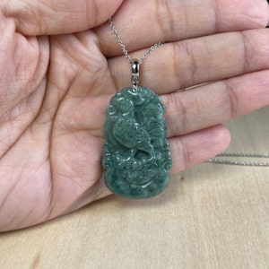 Jade Rooster Pendant Necklace, Year of the Rooster Chicken Hen, Chinese ...