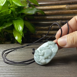Year of the Rabbit 2023, Real White Jade Bunny Amulet, Chinese Zodiac ...
