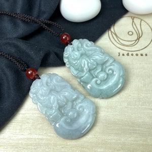 Real White Jade Tiger Necklace, Chinese Zodiac Year of Tiger Charm ...