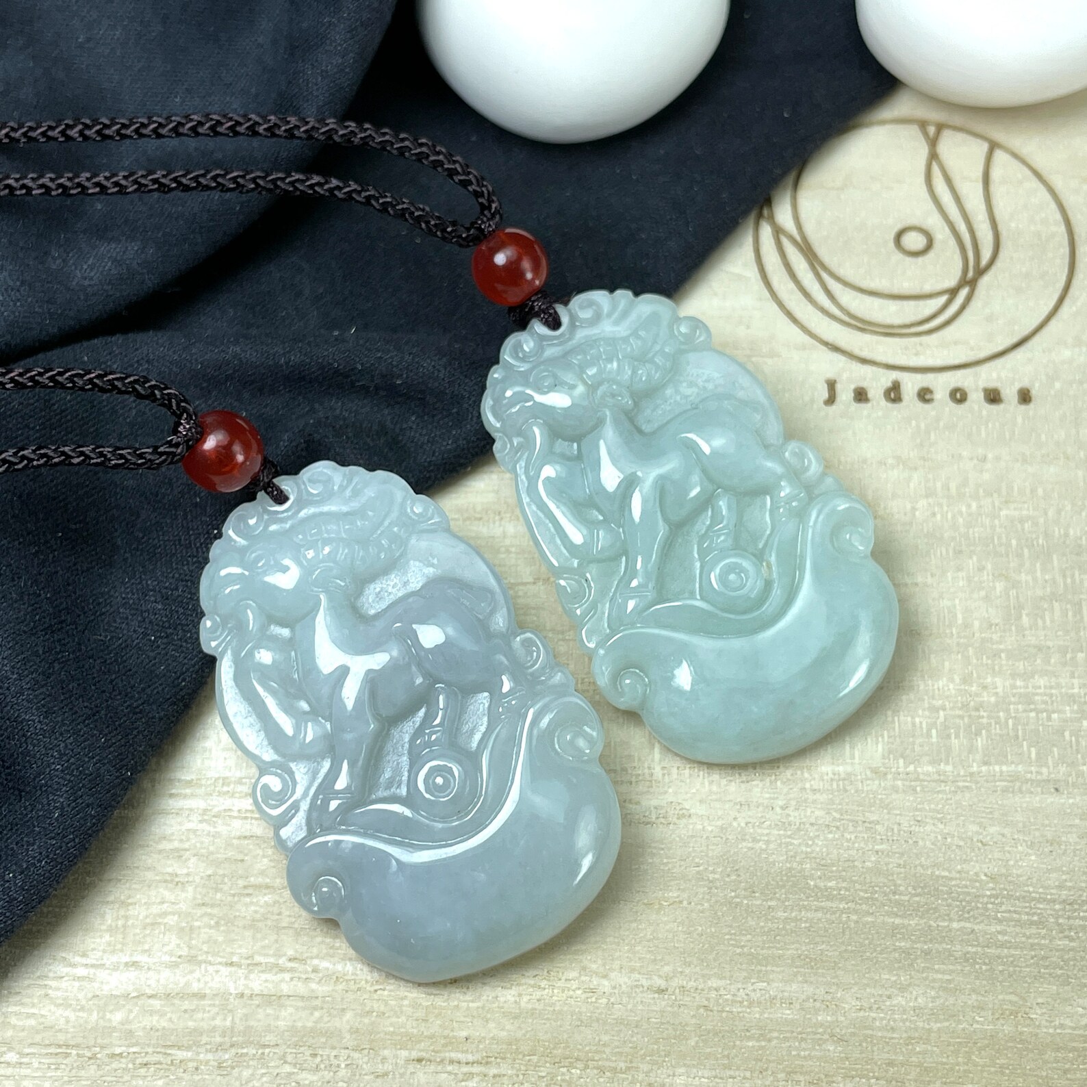 Real Jade Goat Pendant, Chinese Zodiac Year of Sheep Lamb Charm ...