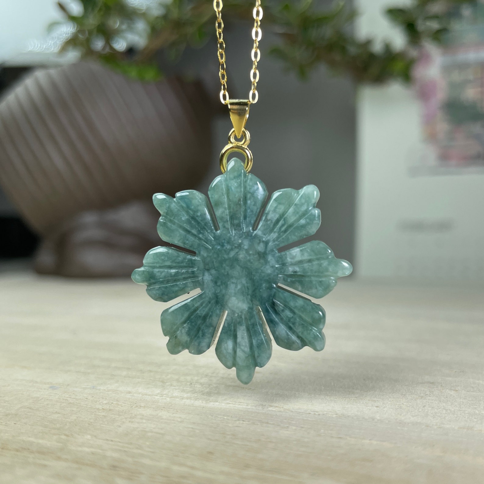 Green Jade Filipino Sun Necklace, Philippines Sun Pendant Jewelry ...