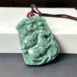 Real Green Jade Rat Necklace, Personalized Engraved Named Pendant ...