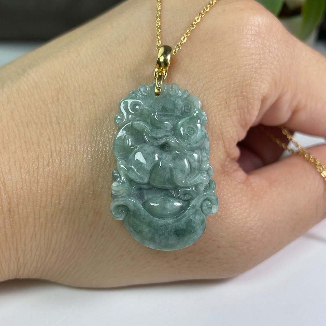 Jade Rabbit Pendant Necklace, Year of the Rabbit Hare Bunny, Chinese ...