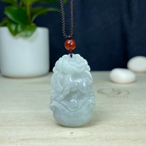 Real Jade Goat Pendant, Chinese Zodiac Year of Sheep Lamb Charm ...