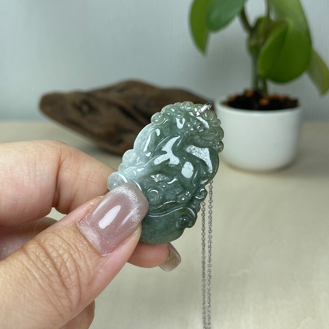Jade Goat Pendant Necklace, Year of the Goat Sheep Lamb, Chinese Zodiac ...