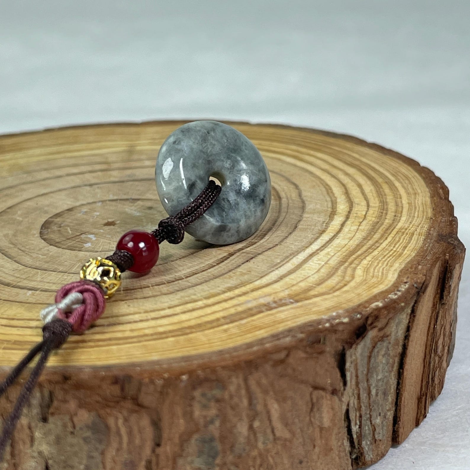 Real Icy Black Jade Donut Bi Pi Phone Charm: Lucky Bag Backpack ...