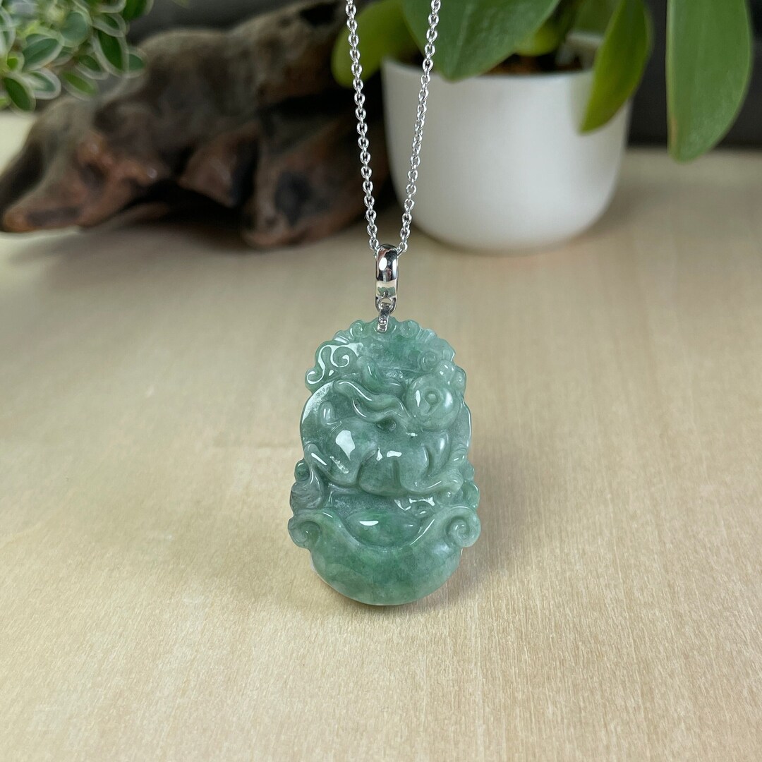 Year of the Rabbit Pendant, Jade Rabbit Pendant Necklace, Chinese ...