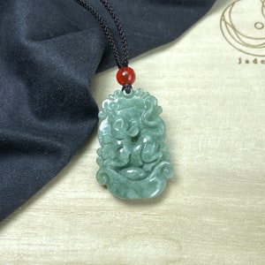 Real Green Jade Rat Necklace, Personalized Engraved Named Pendant ...