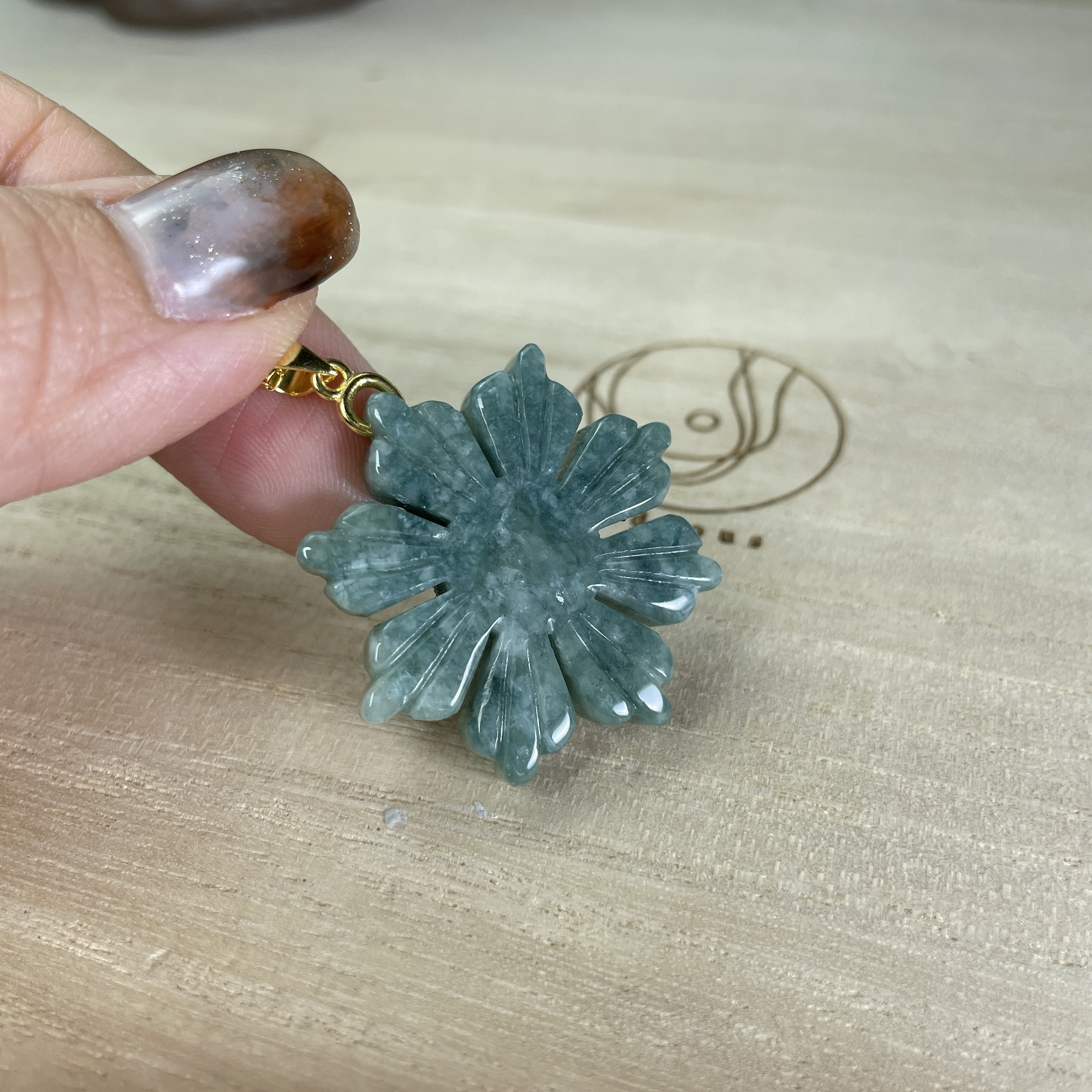 Green Jade Filipino Sun Necklace, Philippines Sun Pendant Jewelry ...