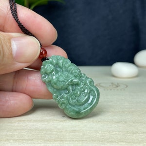Real Green Jade Rooster Chicken Charm Pendant, Chinese Zodiac Year of ...