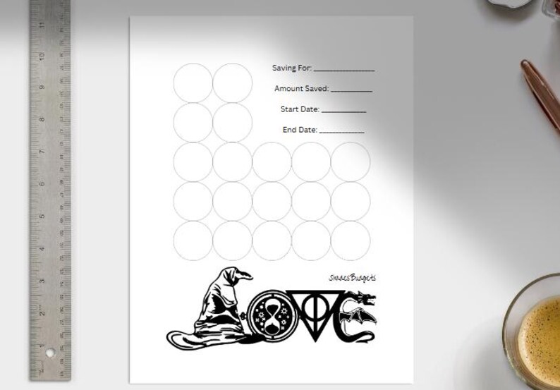 Harry Potter 8.5x11 Digital Download Savings Challenges Bundle - Etsy