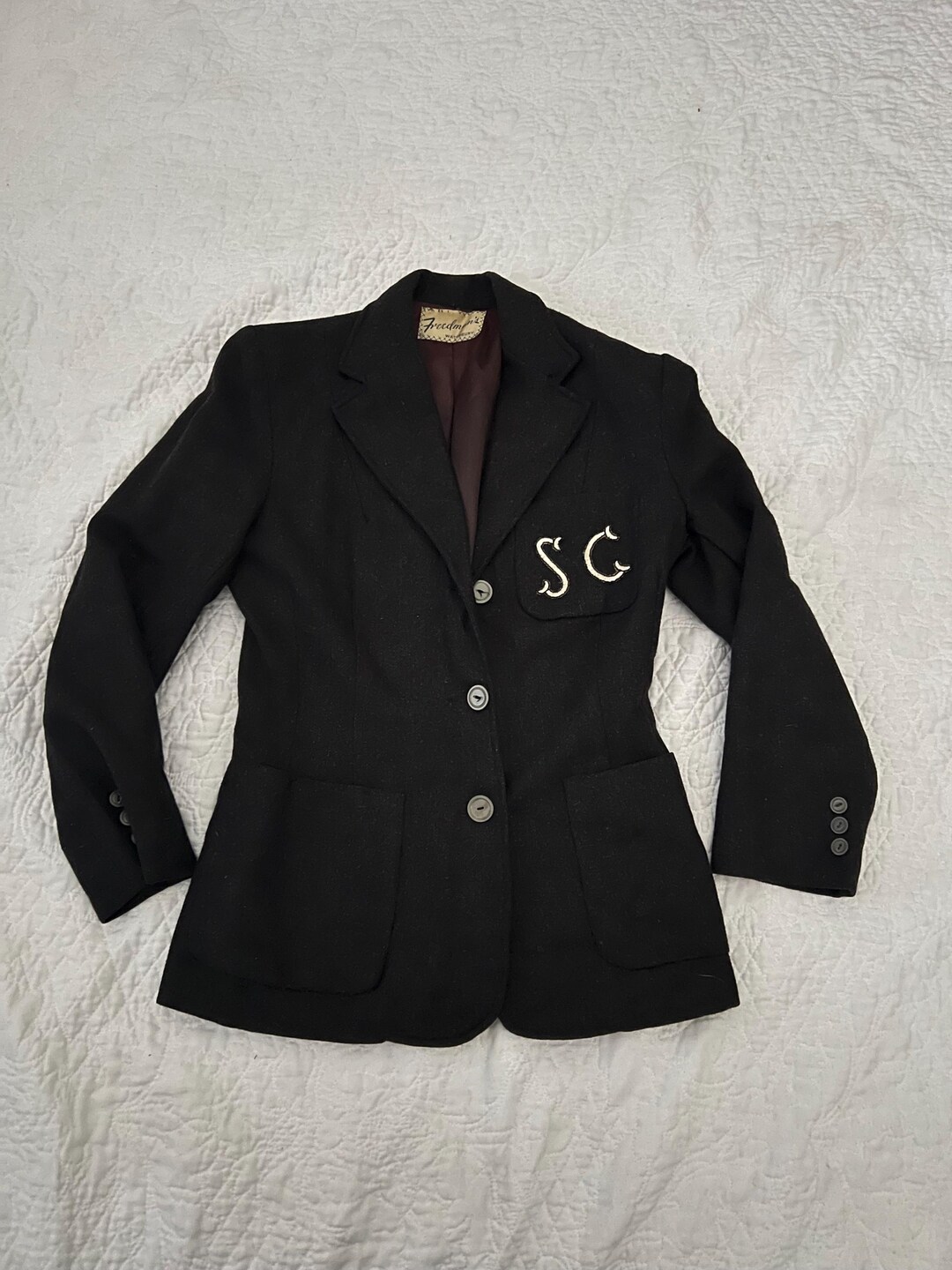 Vtg Embroidered Blazer 1910s 1920s Sporting Goods Jacket Sports Coat ...