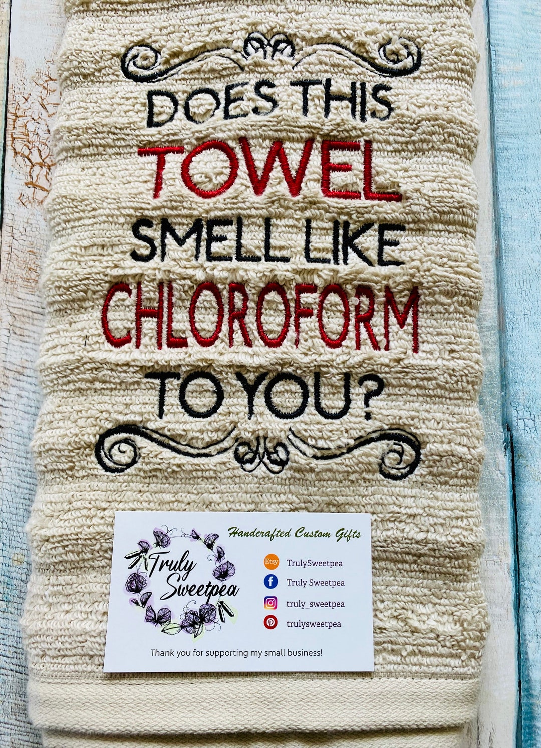Add Some Snark to Your Bathroom With This Chloroform Embroidered Hand ...