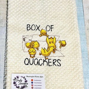 Quack up Your Kitchen With This "box of Quackers" Duckling Themed Towel ...