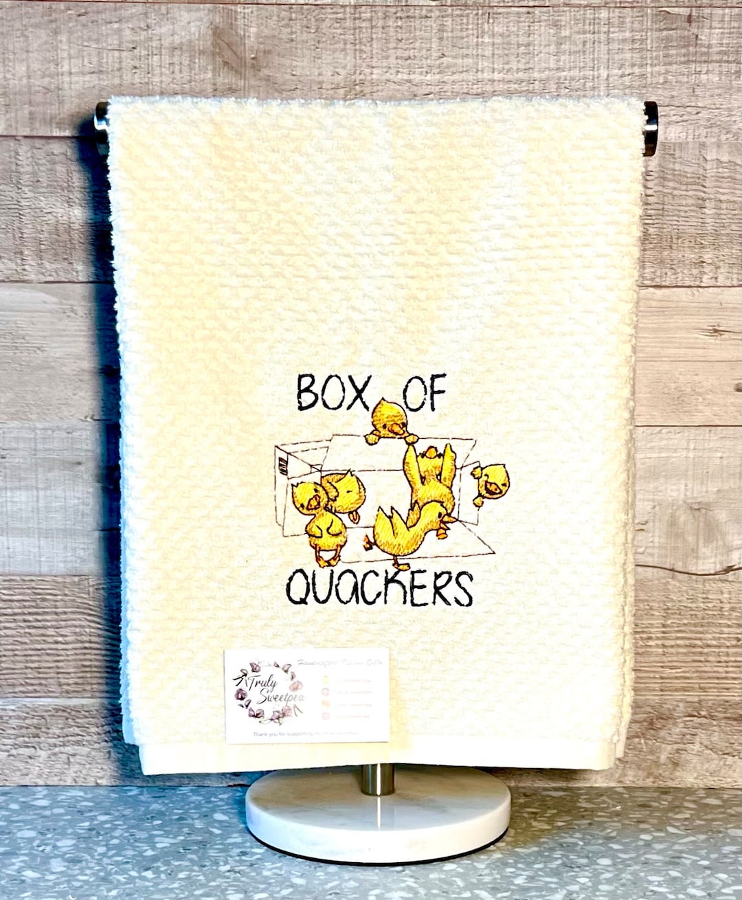 Quack up Your Kitchen With This "box of Quackers" Duckling Themed Towel ...