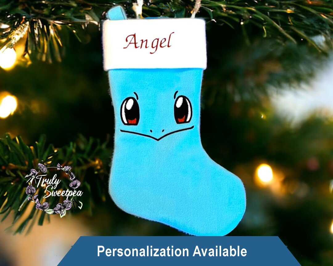 Pokemon Christmas Squirtle Stocking Personalizable Pikachu - Etsy