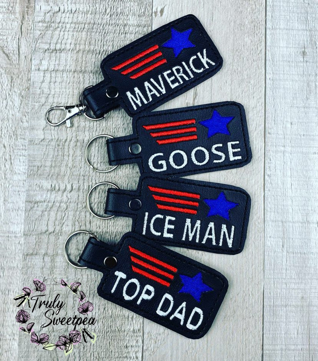 Top Gun Keyfob Goose- Maverick- Iceman-top Dad- and Personalized ...